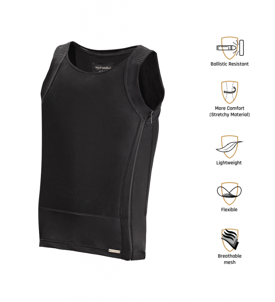 MC Armor Men's Bulletproof Perfect Tank Top- NIJ Level II or IIIA ...