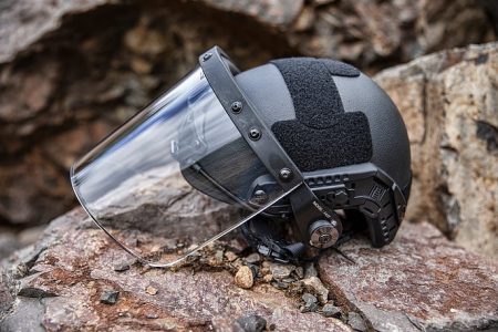 Riot Helmet Visor- ARC Rail Mount Compatible with Rubberized Seal ...