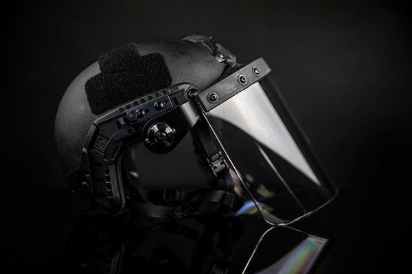 Riot Helmet Visor- ARC Rail Mount Compatible with Rubberized Seal ...