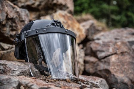 Riot Helmet Visor- ARC Rail Mount Compatible with Rubberized Seal ...