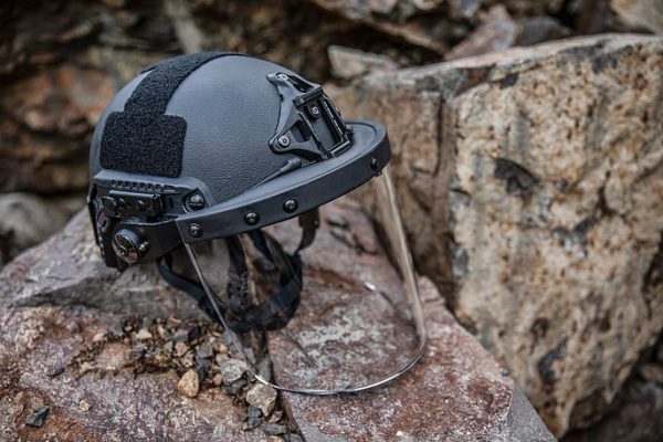 Riot Helmet Visor- ARC Rail Mount Compatible with Rubberized Seal ...