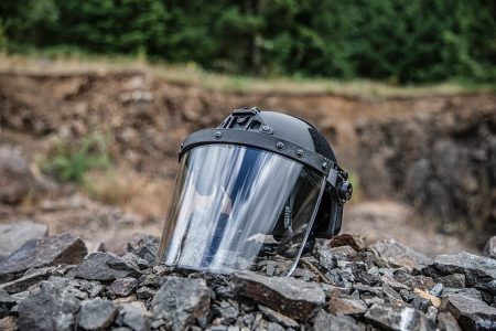 Riot Helmet Visor- ARC Rail Mount Compatible with Rubberized Seal ...